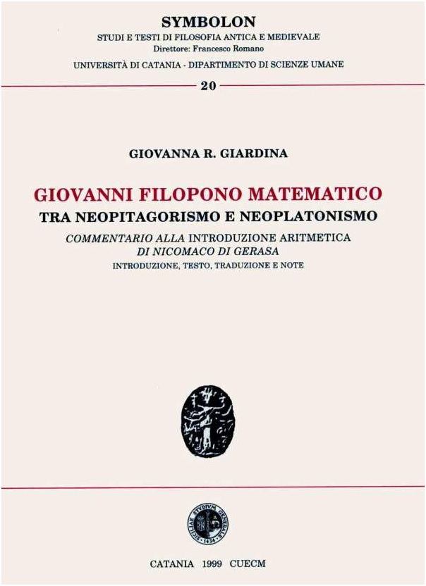 Giovanni Filopono matematico tra neopitagorismo e neoplatonismo ...