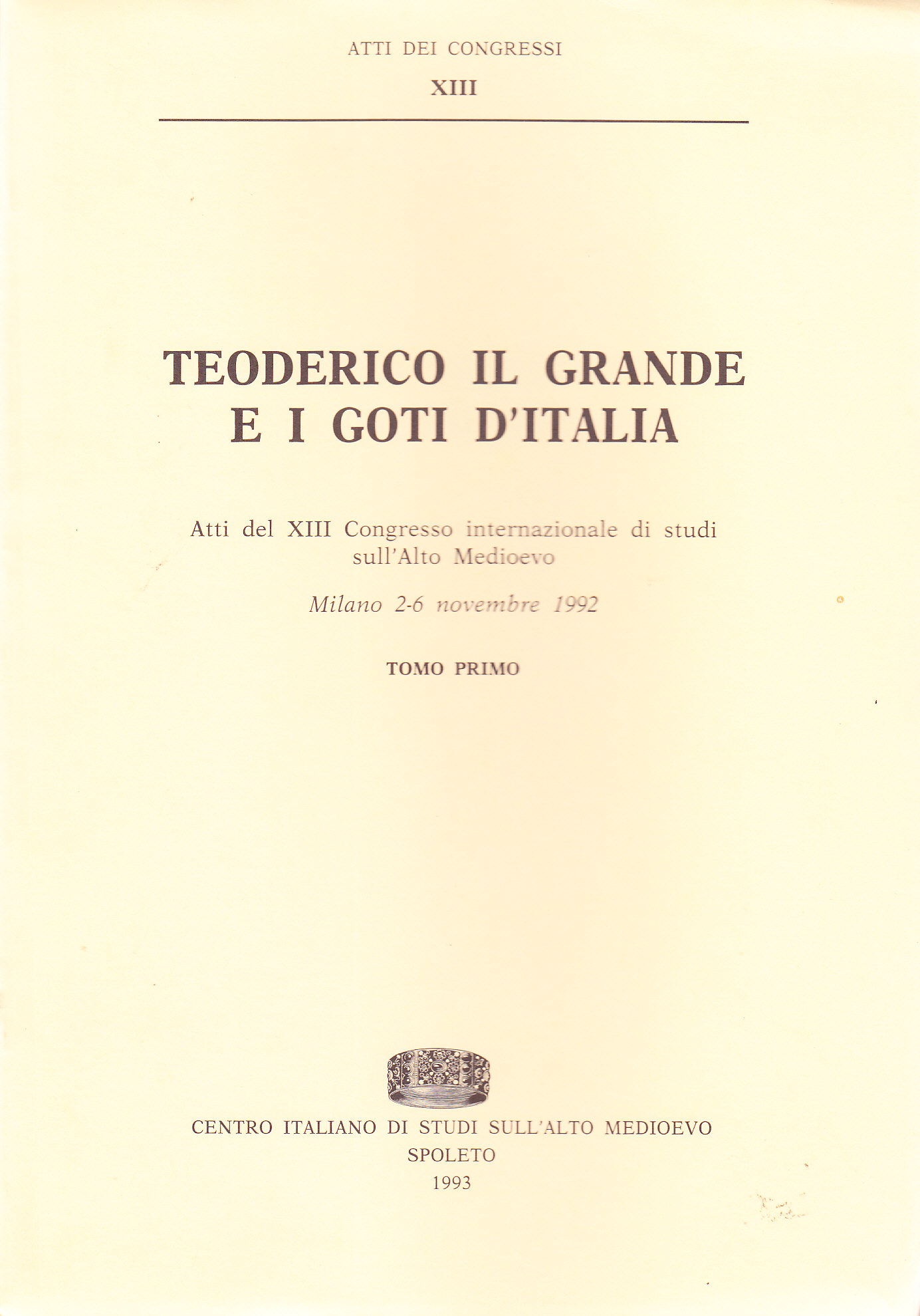 Teoderico il Grande e i Goti d'Italia | www.libreriamedievale.com